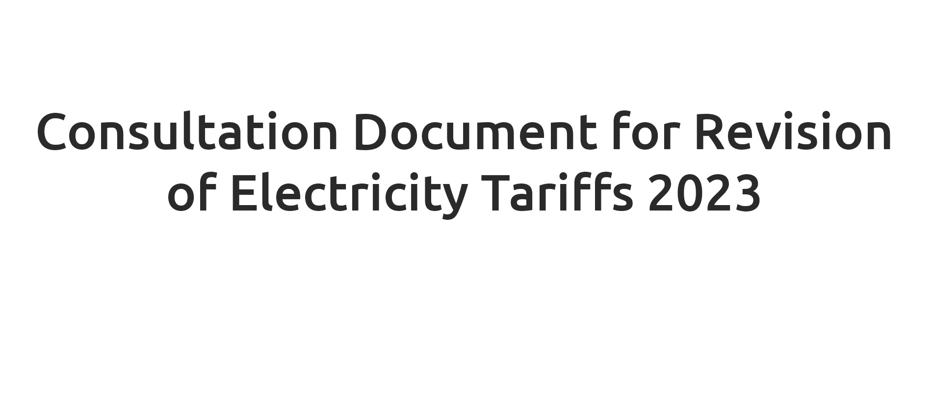 Consultation on Revision of Electricity Tariffs 2023 | PUCSL