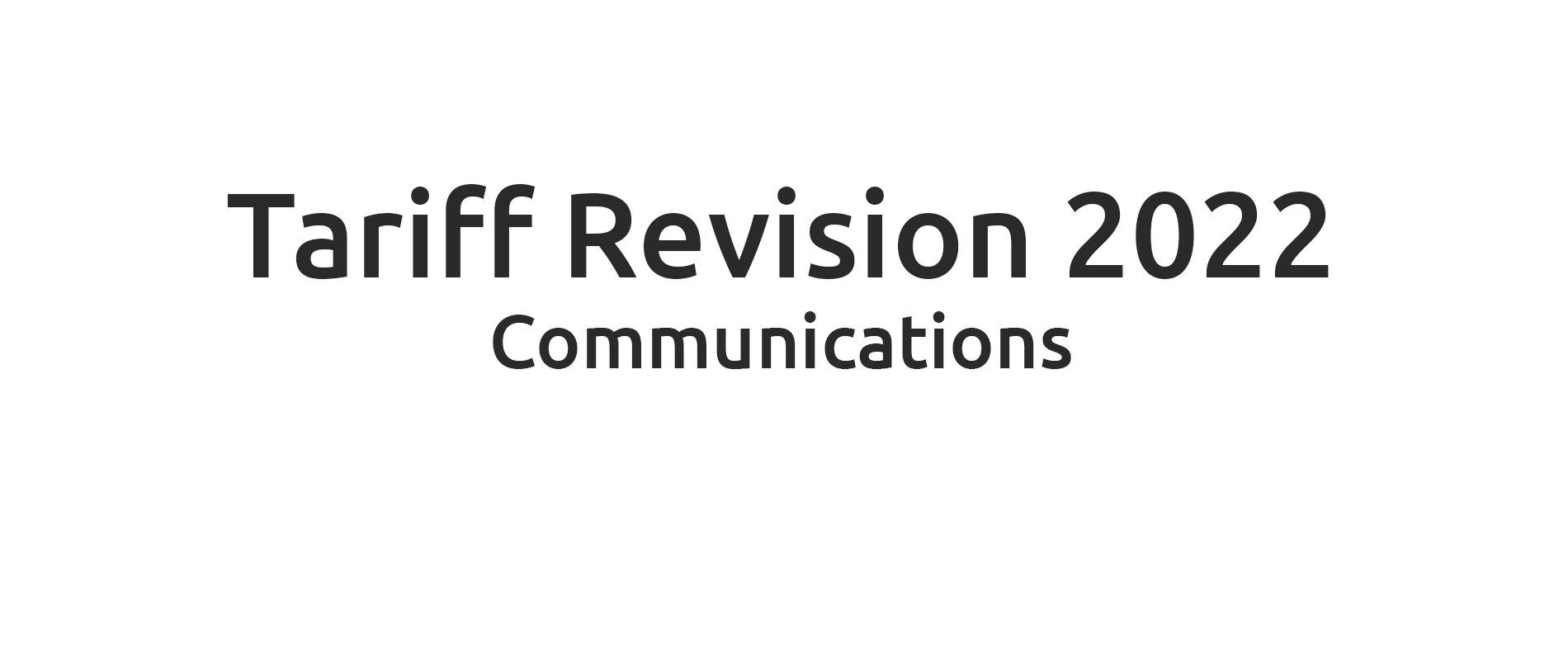 Tariff Revision 2022 – Communications | PUCSL